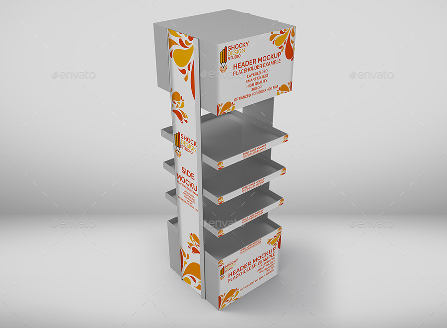 Promotional Store Shelf Stand, Graphics | GraphicRiver